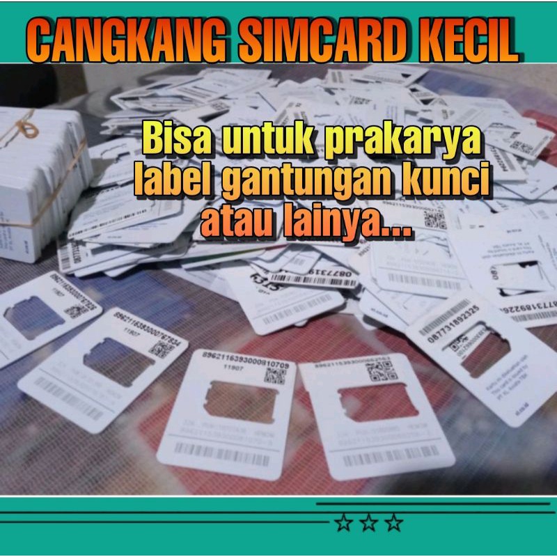 Jual cangkang simcard bekas kartu perdana ukuran kecil | Shopee Indonesia