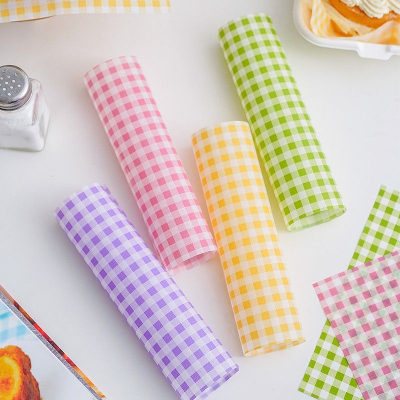 Jual wax paper 18x18cm 50lembar / baking paper motif / kertas roti ...