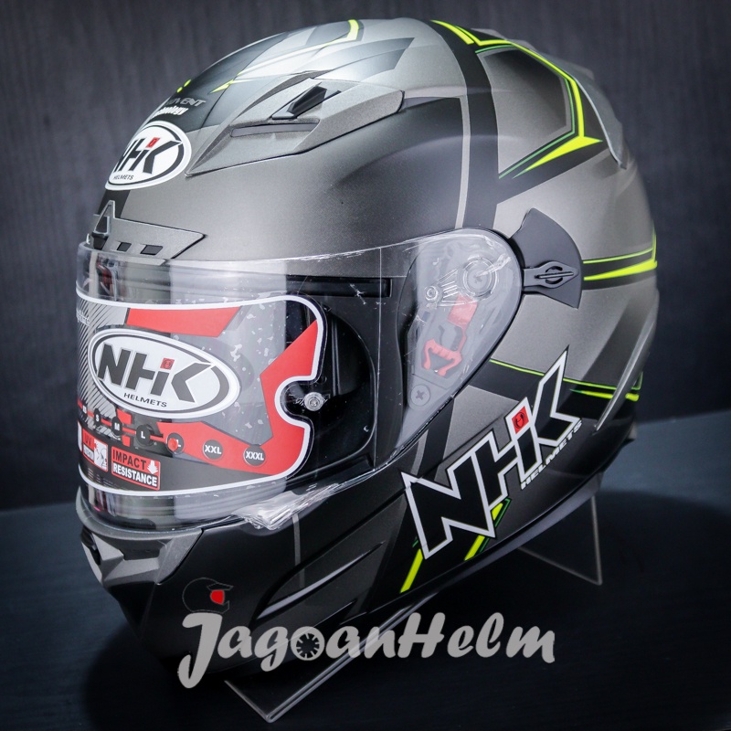 Jual NHK HELM RX9 HAWK SE | BLACK YELLOW DOFF | RX-9 FULL FACE RX 9 ...