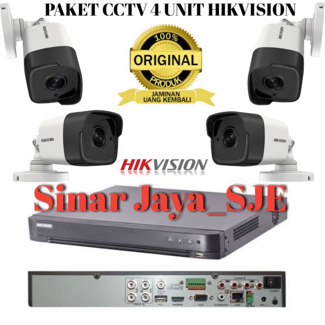 Jual PROMO PAKET CCTV HIKVISION 4 CHANNEL 5mp 4K ULTRA HD [ ORIGINAL ...