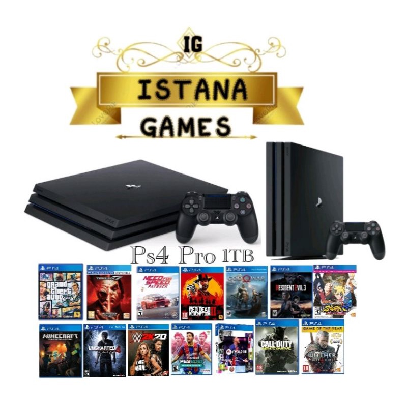Jual Ps4 FAT/SLIM /PRO HDD 500GB/1TB Fullgames + Stik Wirelless ...