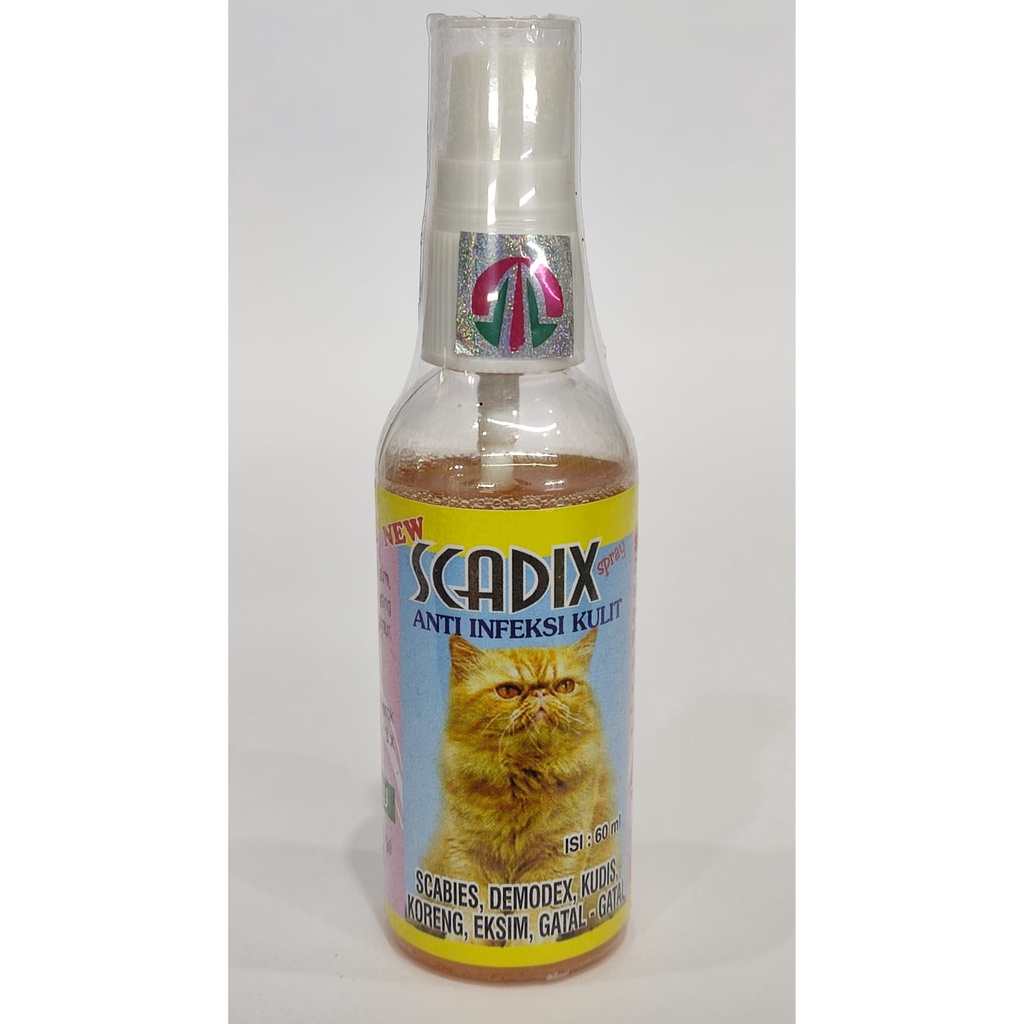 Jual Scadix Cat Dog Spray 60ml Anti Infeksi Kulit Scabies Demodek Kudis ...
