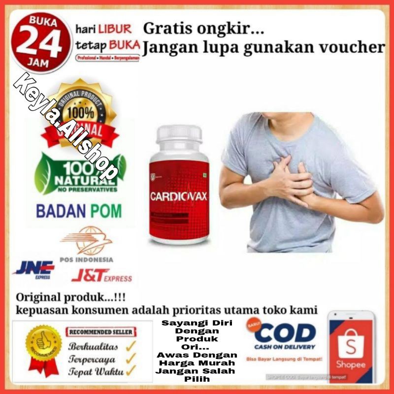 Jual Cardiovax Asli Original Obat Hipertensi Struk Jantung Asam Urat ...