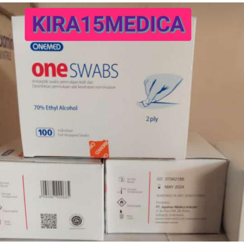 Jual one swabs onemed/Alcohol swab onemed | Shopee Indonesia