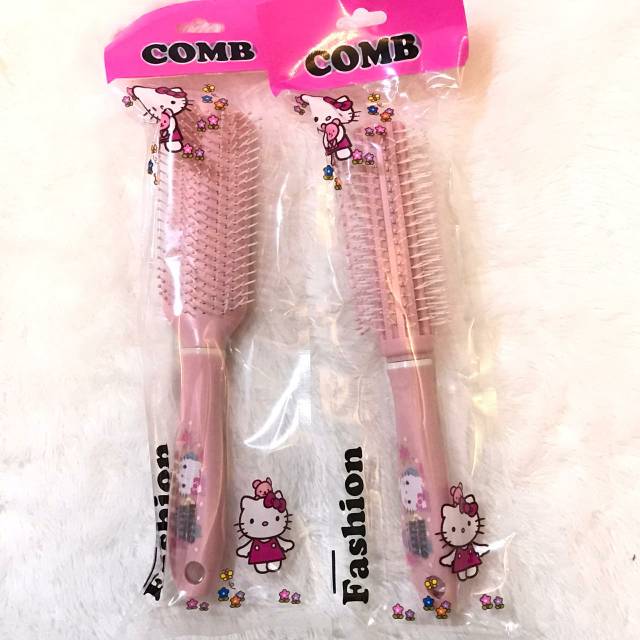 Jual TEBAL! Sisir Blow setengah blow hello kitty / sisir fancy salon ...