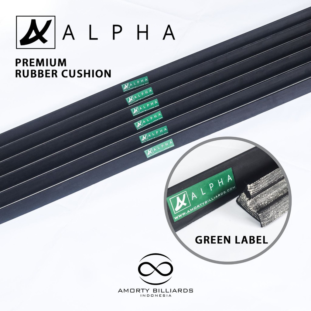 Jual Alpha Premium Rubber Cushion Green Label of Set ( 6 pcs ) | Shopee ...