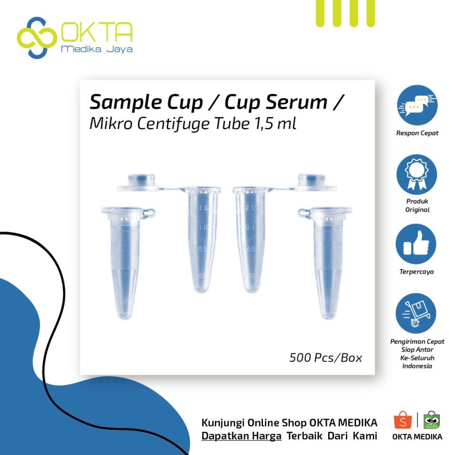 Jual CUP SAMPLE 1.5 ML // WADAH MENYIMPAN SAMPLE | Shopee Indonesia