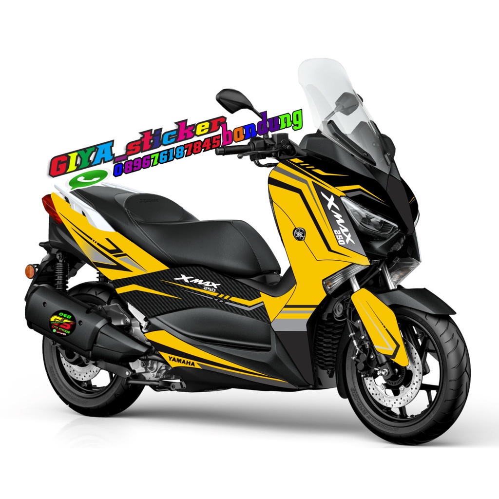 Jual Stiker Decal xmax 250 Kuning costum variasi yamaha xmax old warna ...