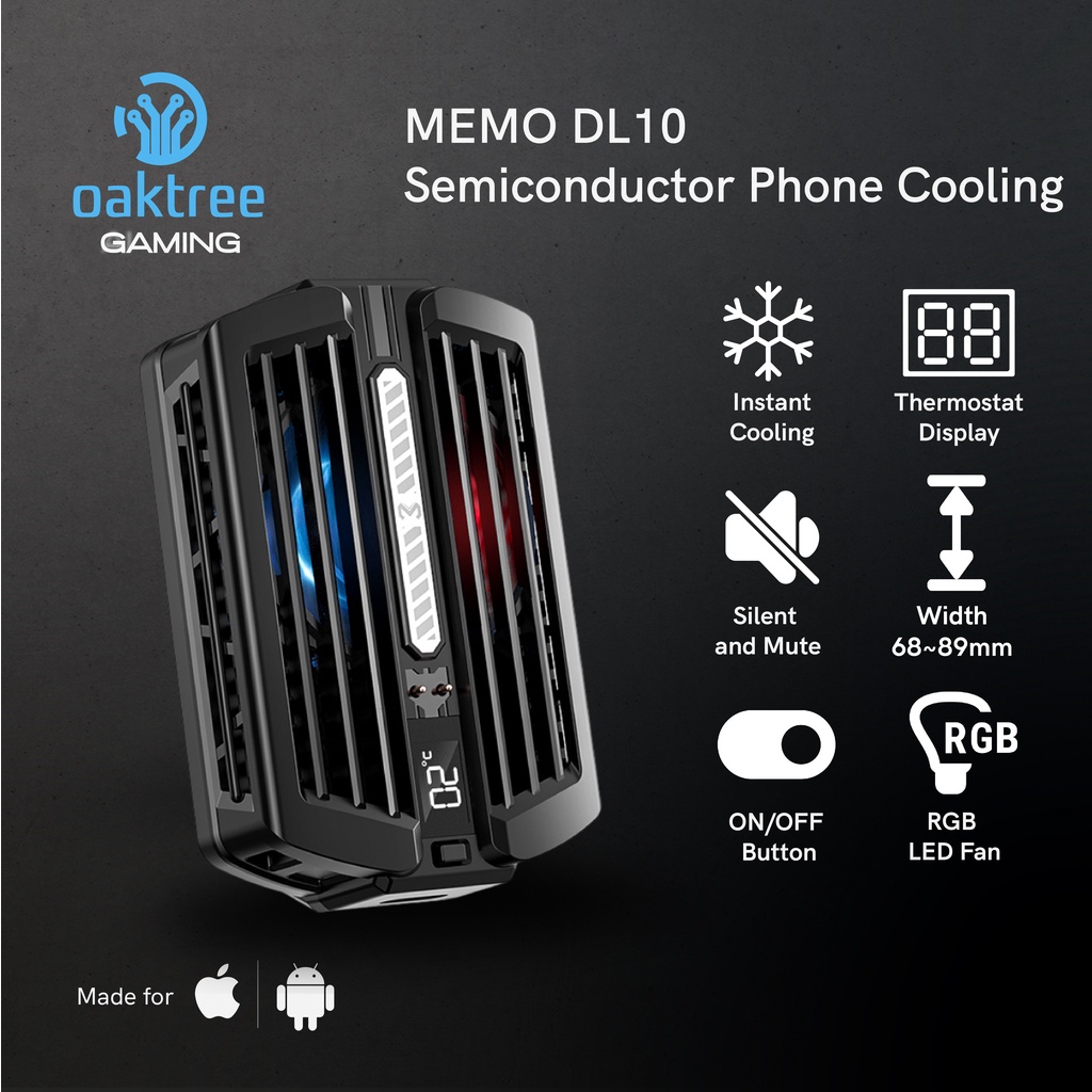 Jual MEMO DL10 Fan Cooler Radiator Pendingin HP Rechargeable Battery ...