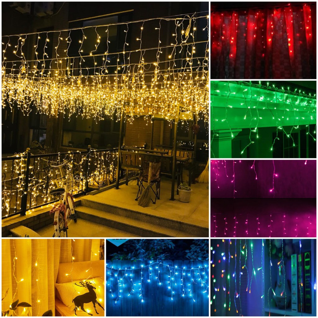 Jual [READY 4METER] Lampu Natal Tirai LED Curtain Light | Tumblr Tirai ...