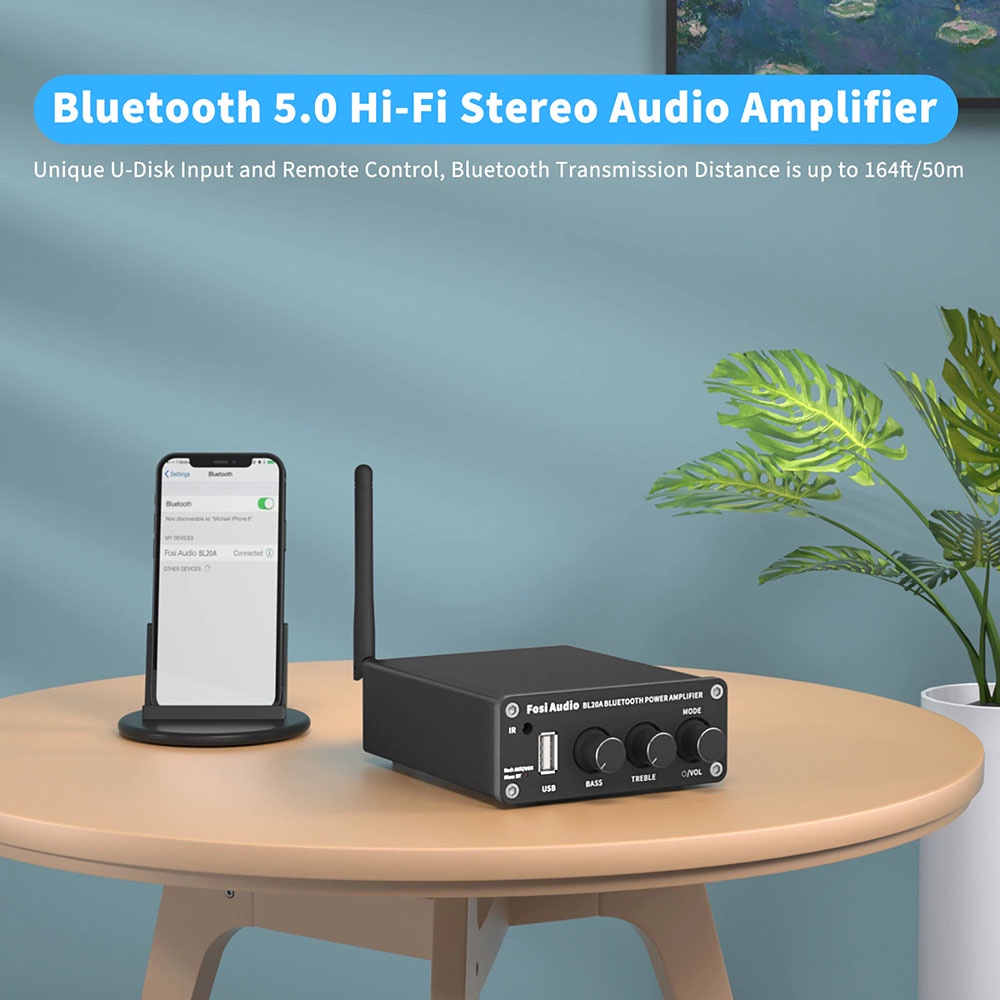 Jual Amplifier Audio Bluetooth 2 Channel Amp Receiver Class D 100W ...