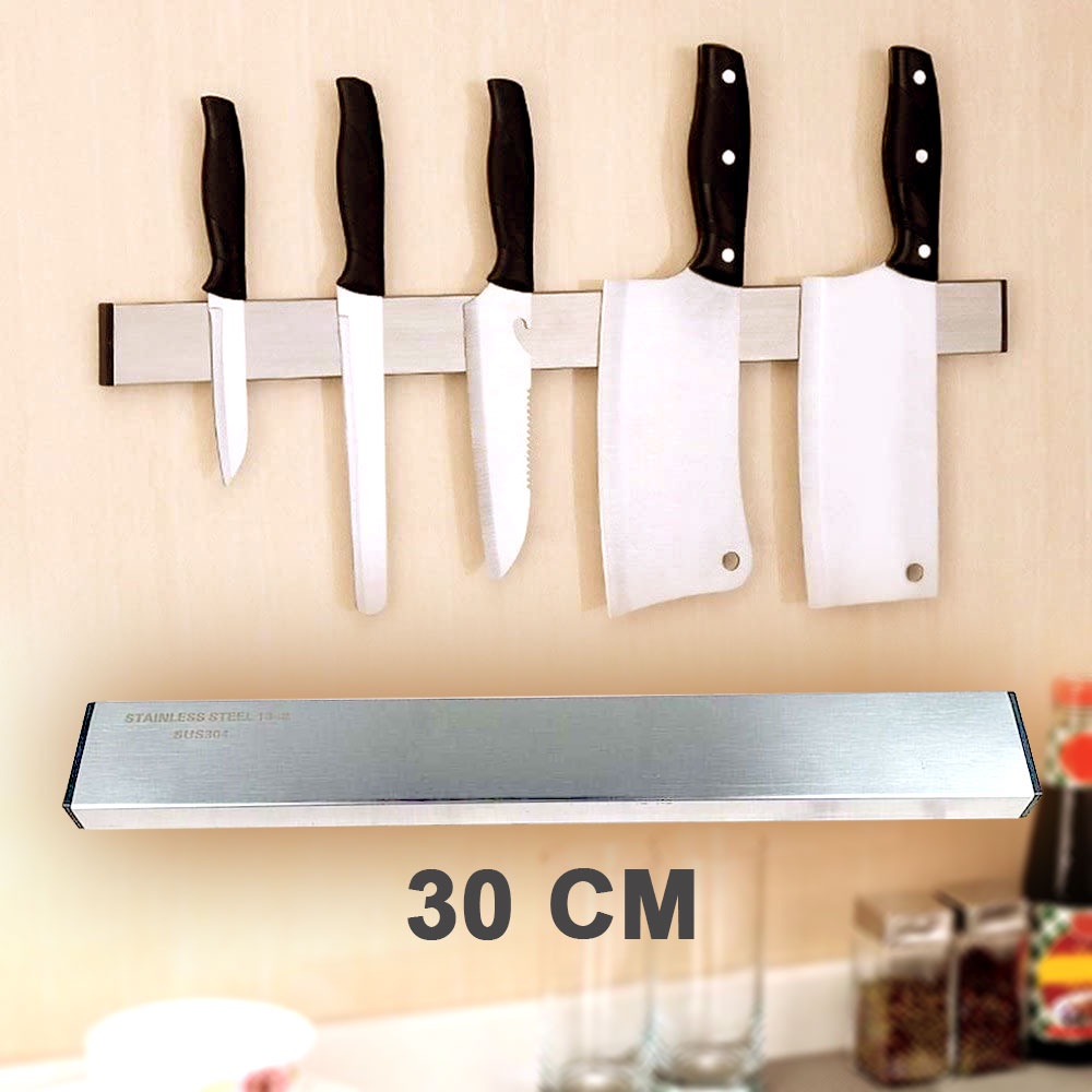 Jual Magnet Tempat Pisau Gantung Stainless Steel Tempel Dinding 30CM ...