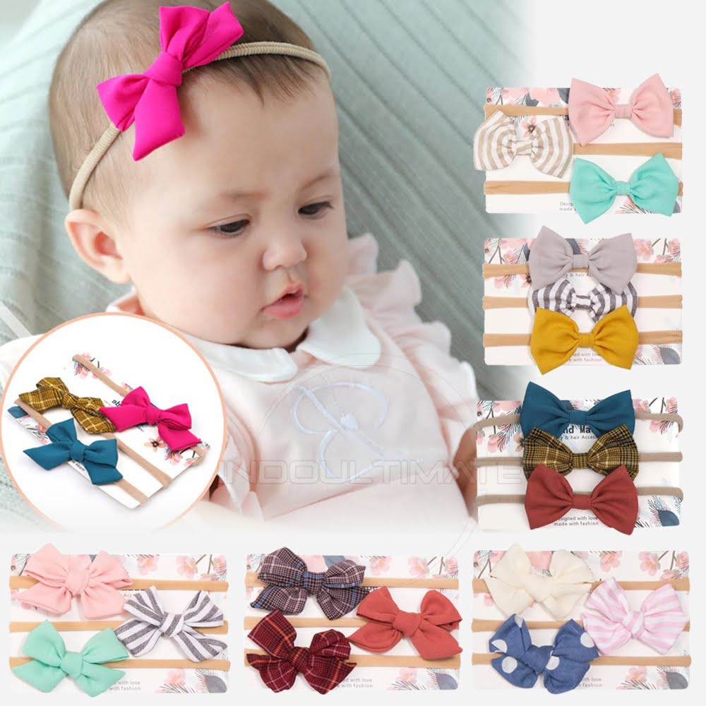 Jual 3in1 Bando Bayi Pita Rambut Bayi Bando Anak Bando Anak Bayi ...