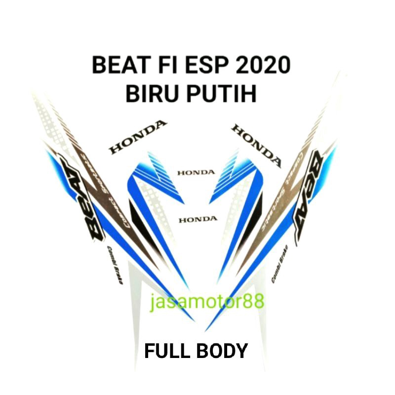 Jual LIS STRIPING STIKER BEAT F1 ESP 2020 WARNA BIRU PUTIH | Shopee ...