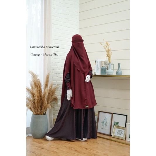 Jual Couple Koko dan Set Gamis Gercep - maroon | Shopee Indonesia