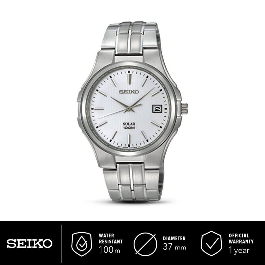 Jual Jam Tangan Pria Seiko Solar Classic SNE131 Stainless Original ...