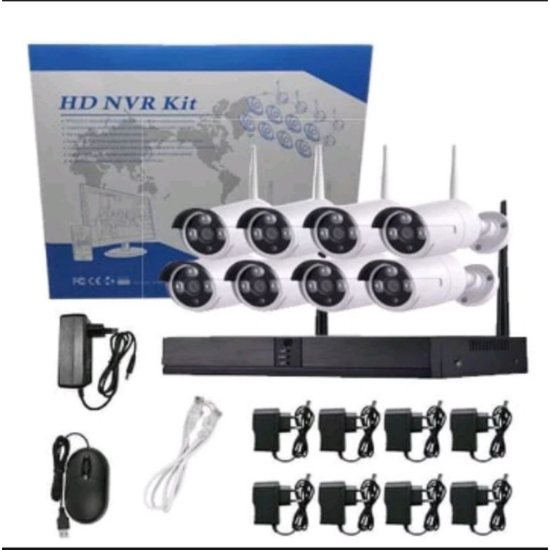 Jual NVR KIT 8CH WIRELESS + HDD 2TB PAKET CAMERA CCTV 8 CHANNEL 3MP ...