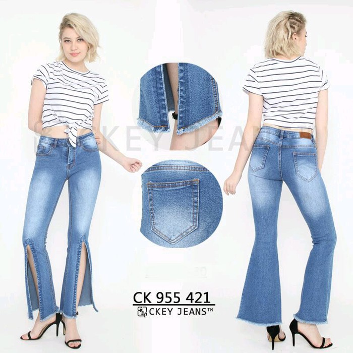 Jual Cutbray Jeans Slit. CK 955 421 | Shopee Indonesia