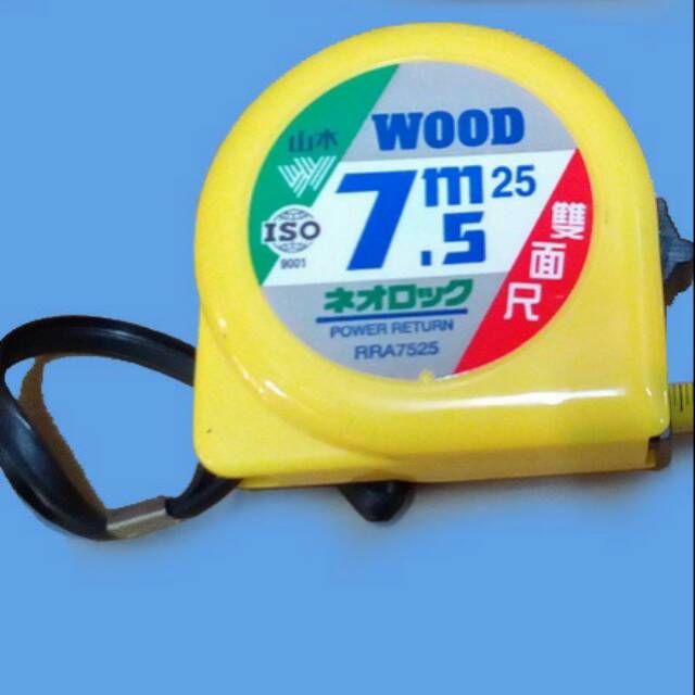 Jual METERAN PVC 7,5 M MERK WOOD/ALAT UKUR TUKANG/PENGUKUR/METERAN ...
