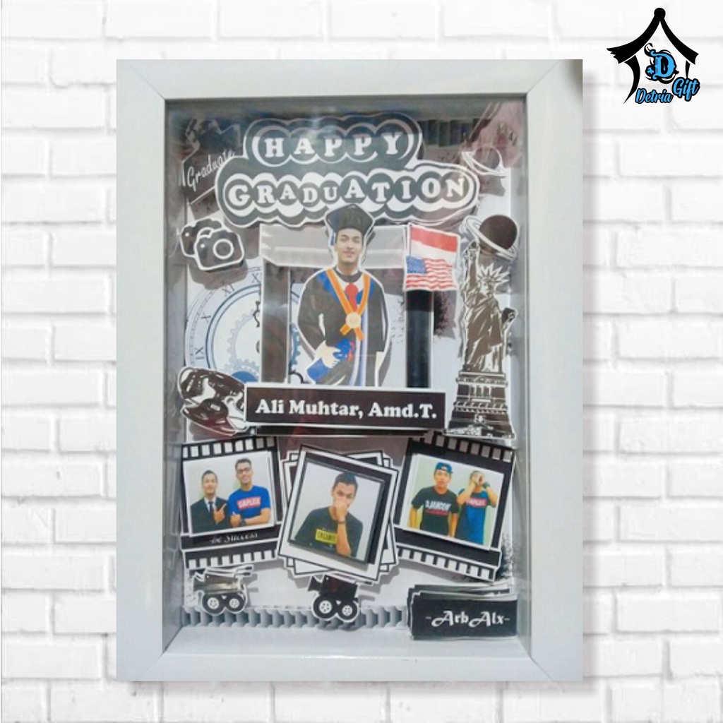 Jual KADO FRAME FOTO CUSTOM/SCRAPFRAME 3D/FREE HAMPERS WEDDING/WISUDA ...