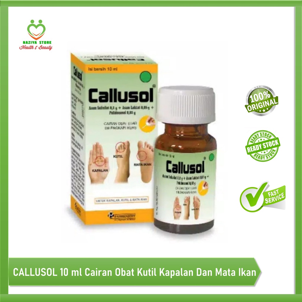 Jual CALLUSOL untuk mata ikan kapalan dan kutil 10 ml | Shopee Indonesia