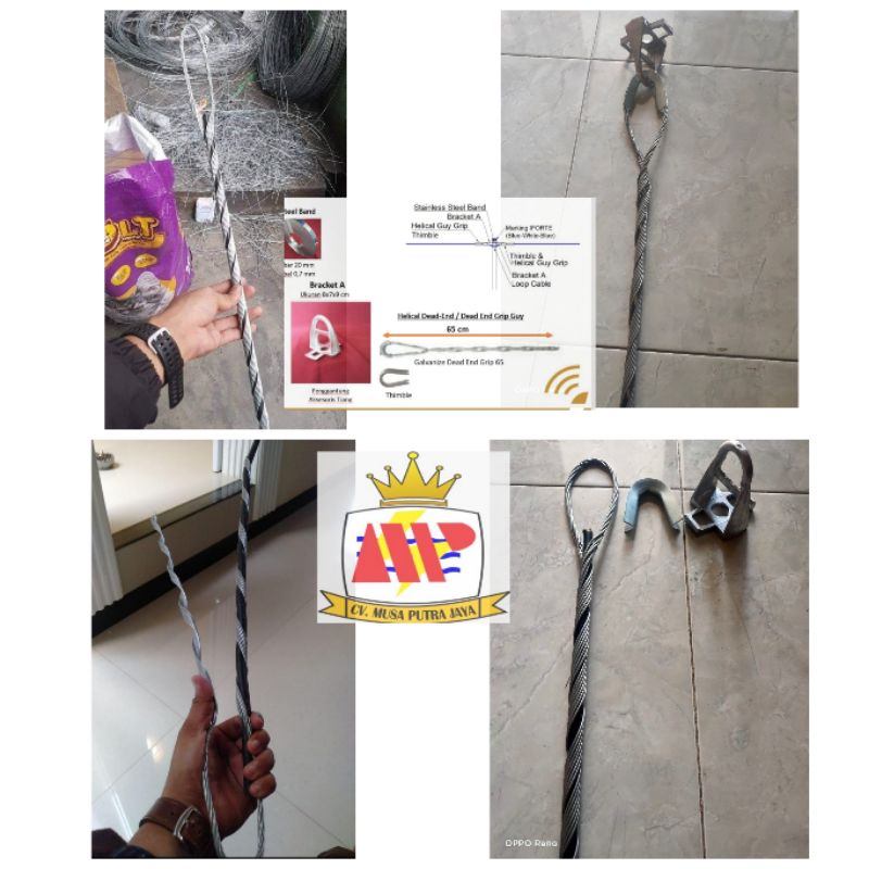 Jual Helical spiral dead end bracket thimble speck iforte telkom akses ...