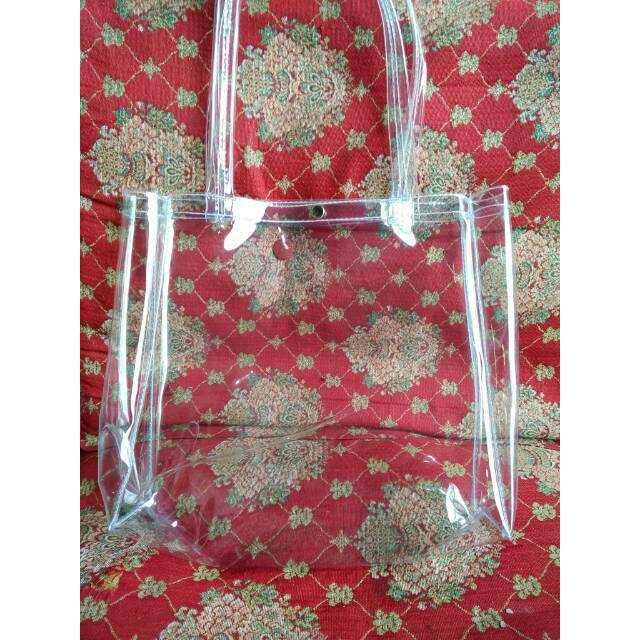 Jual Tote bag transparan tas bahu Wanita transparan | Shopee Indonesia