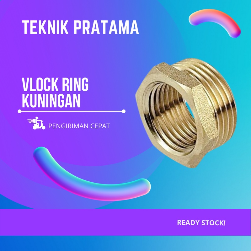 Jual Vlock ring Kuningan / Bushing 1/2"(male) x 3/8"(Female) | Shopee ...
