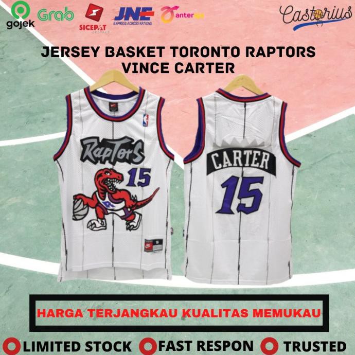 Jual BAJU BASKET JERSEY BASKET CLASSIC NBA TORONTO RAPTORS VINCE CARTER ...