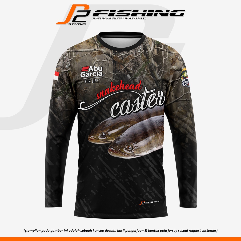 Jual Jersey Custom Mancing Dryfit Premium SNAKEHEAD CASTER Lengan ...