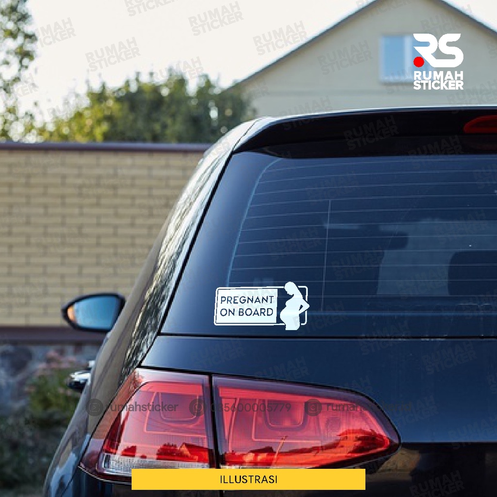 Jual Stiker / Sticker Cutting Kaca Mobil Ibu Hamil Pregnant On Board ...