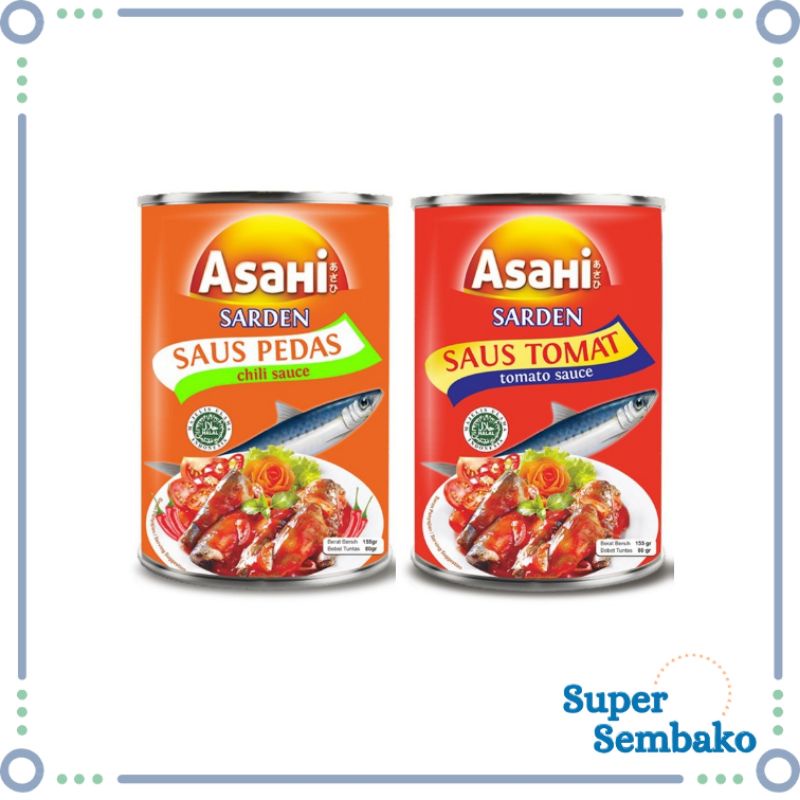Jual IKAN KALENG SARDEN / SARDINES ASAHI SAUS PEDAS / TOMAT 155gr ...