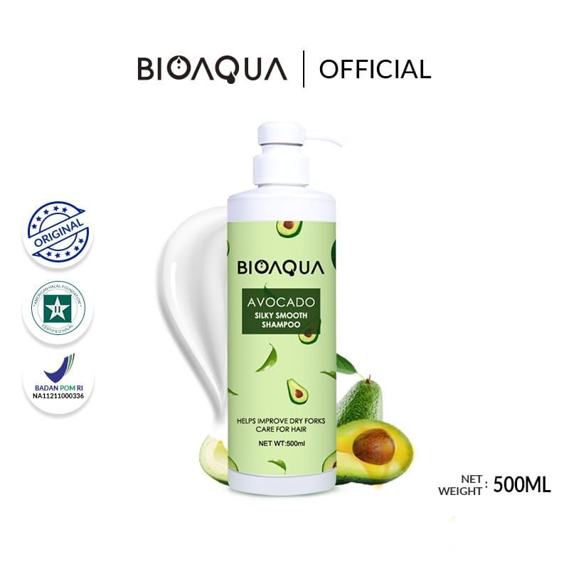Jual Bioaqua Avocado Silky Smooth Shampoo 500ml | Shopee Indonesia