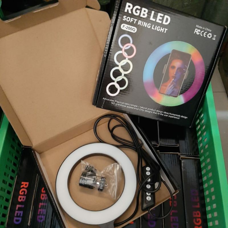 Jual Ringlight RGB LED Rainbow 16cm Ring Light Plus Ball Head | Shopee Indonesia