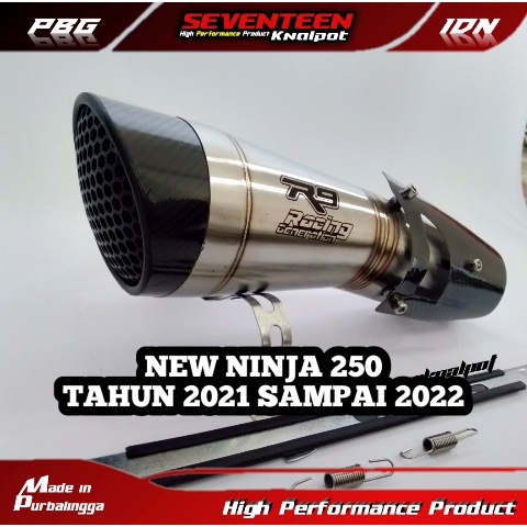 Jual KNALPOT R9 NINJA 250 FI KARBU MONO Z250 MT25 R25 CBR250RR CBR250R ...