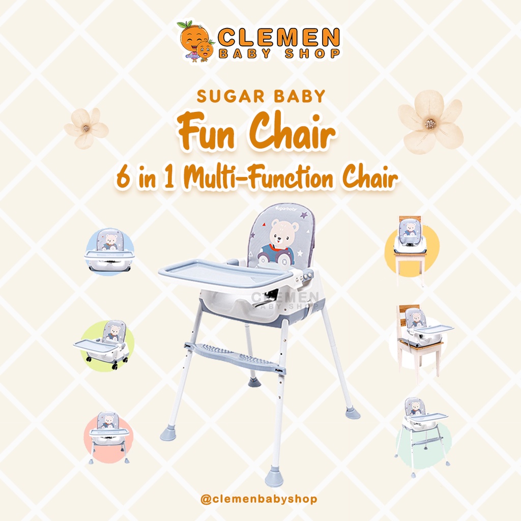 Jual Sugar Baby Fun Chair (Convertible Baby High Chair 6in1) | Shopee ...