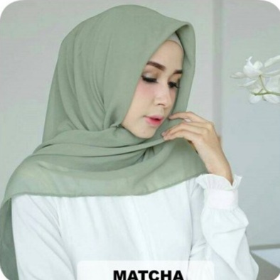 Jual Hijab Segiempat Bella Square Premium/Jilbab Bella Square Warna Sage Green/Matcha | Shopee ...