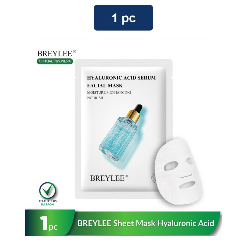 Jual Breylee Masker Wajah Sheet Hyaluronic Acid 1 pcs | Shopee Indonesia
