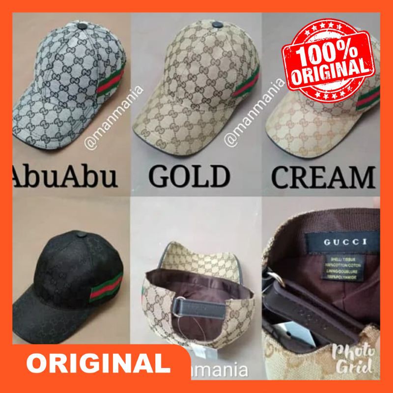 Jual Topi Ala Korea topi gucci dengan lapisan kain (premium tanpa box ...