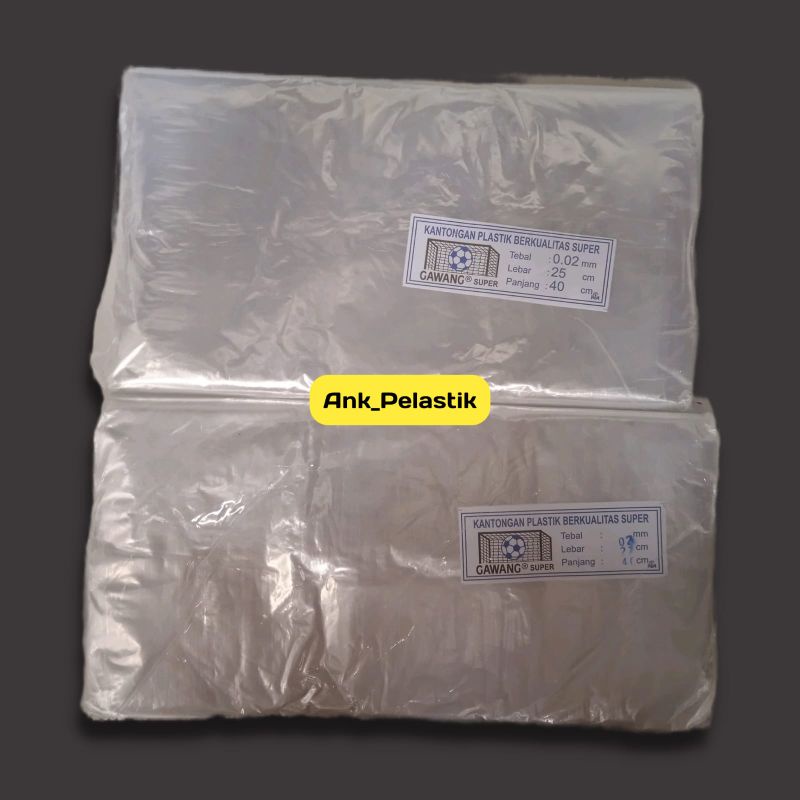 Jual Plastik PP Bening 02×(25,27)×40 Plastik Cap Gawang Plastik Baju ...