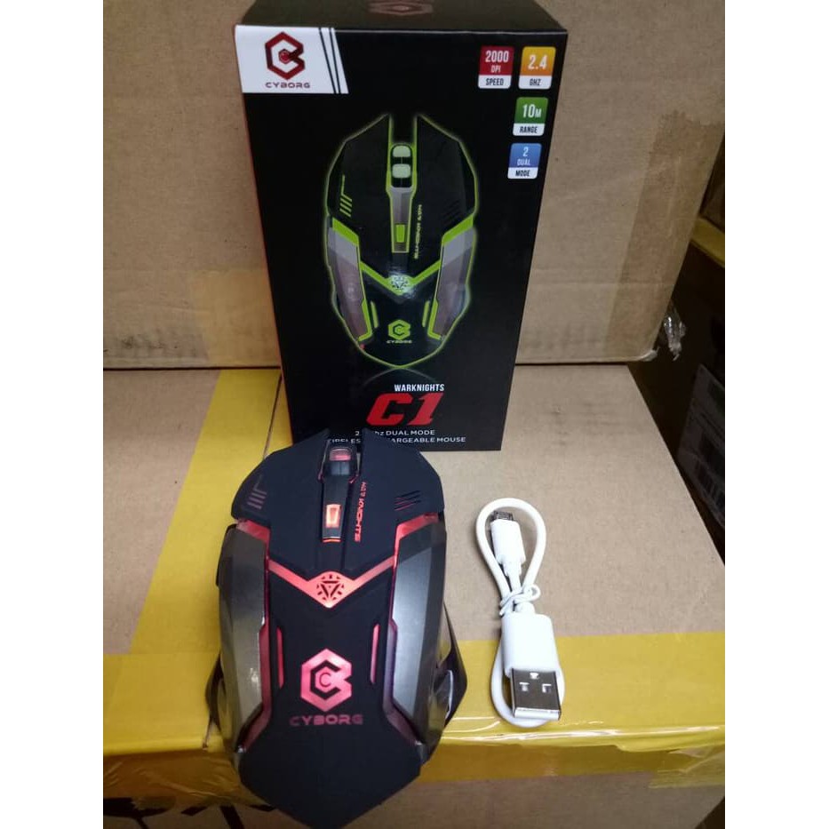 Jual OBRAL Cyborg Mouse Wireless Gaming C1 | Shopee Indonesia