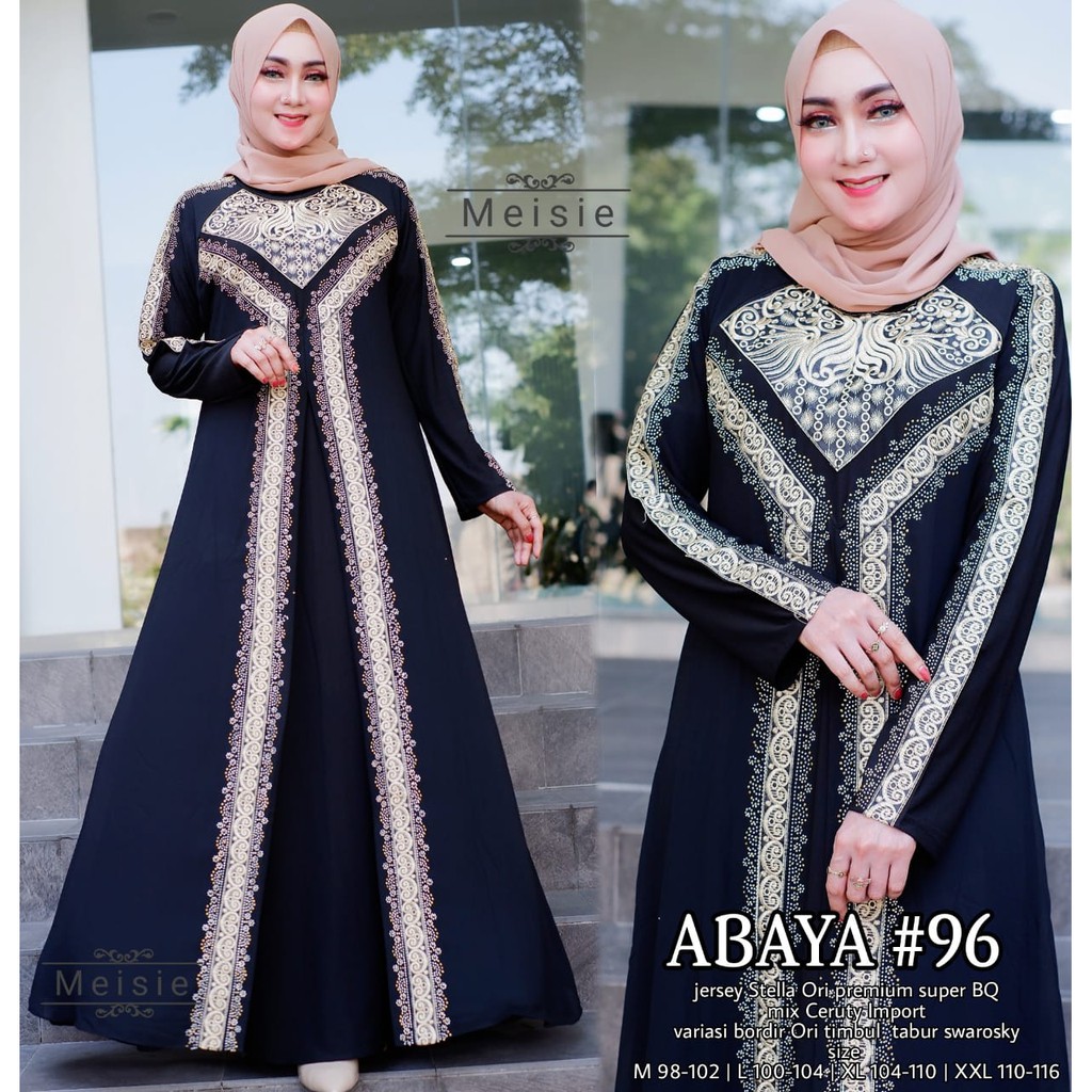 Jual Turkey Abaya 96 Gamis Muslimah Turki Arabian Terbaru Bordir Mote ...