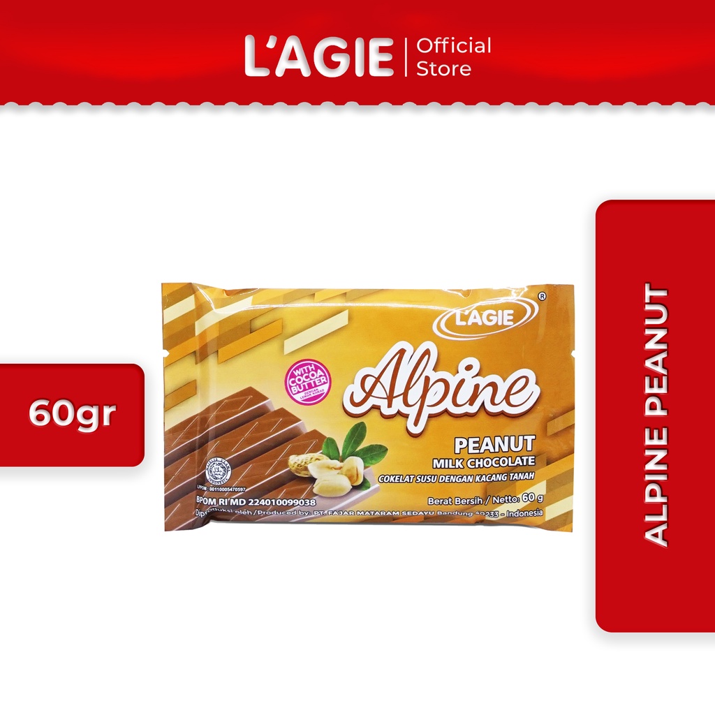 Jual Lagie Coklat Kacang Tanah Alpine Peanut 60gr | Shopee Indonesia