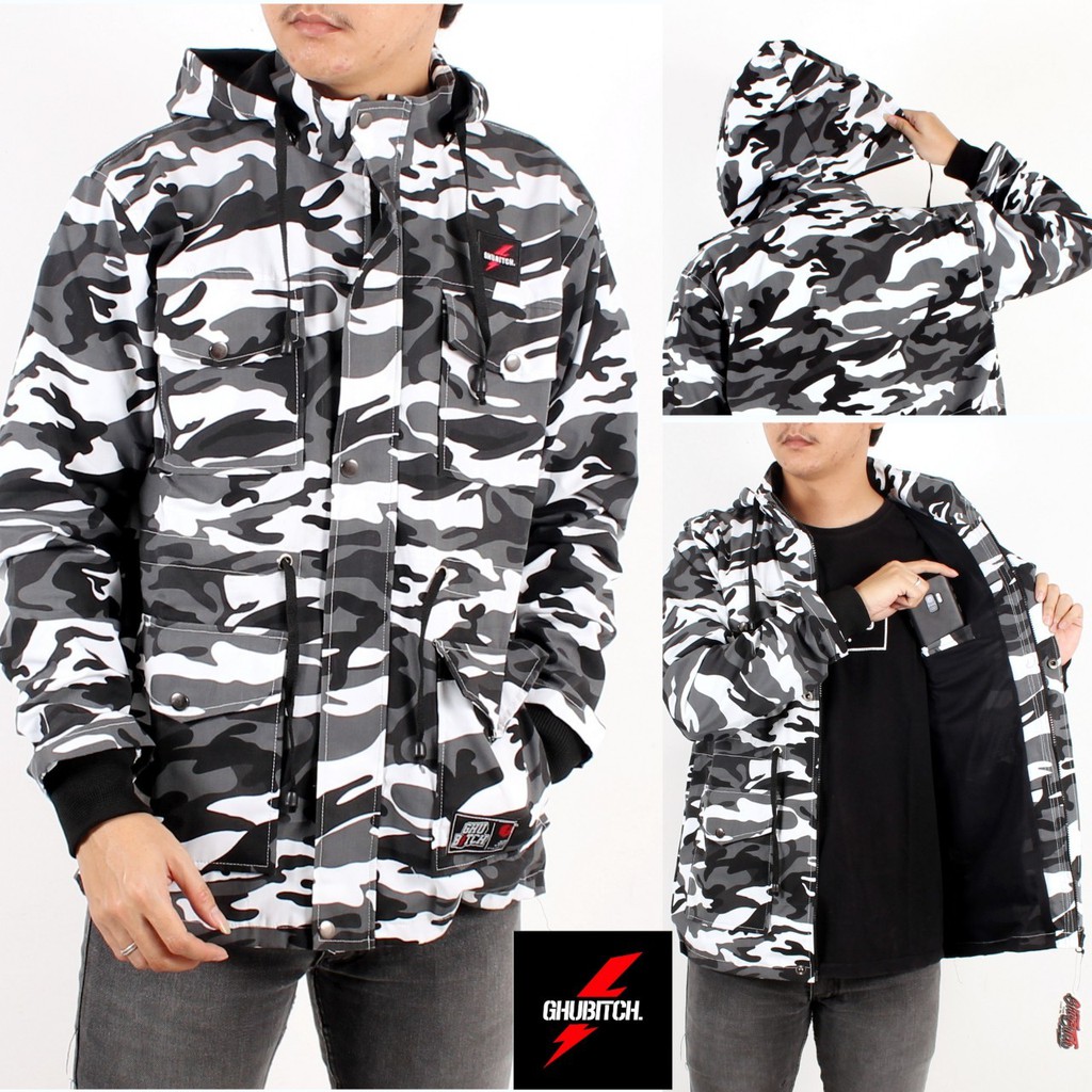 Jual Jaket Parka Loreng Jaket Parka Pria Army Big Size Shopee Indonesia
