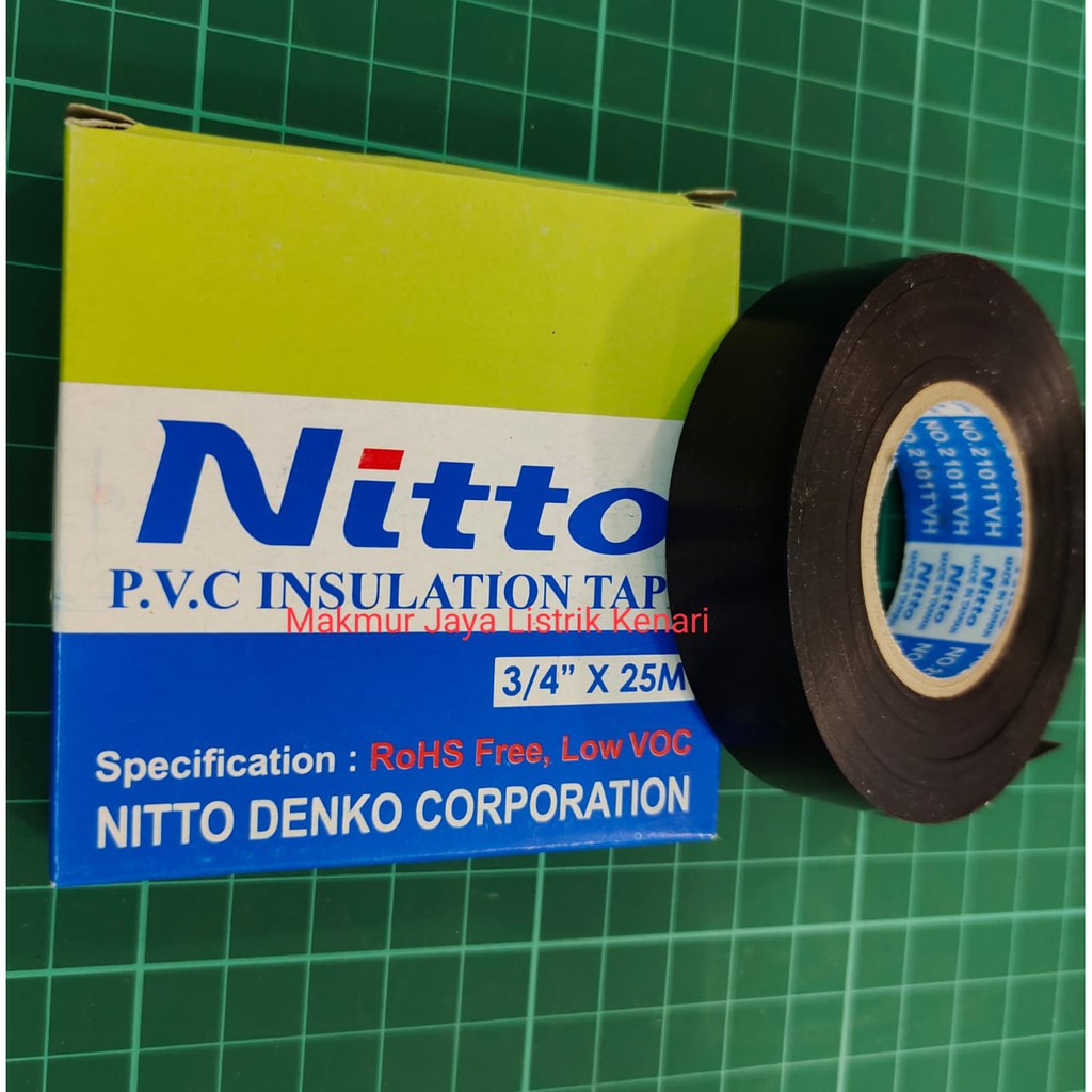 Jual Isolasi Nitto / Isolasi Listrik Nitto Hitam Merah Biru Kuning ...