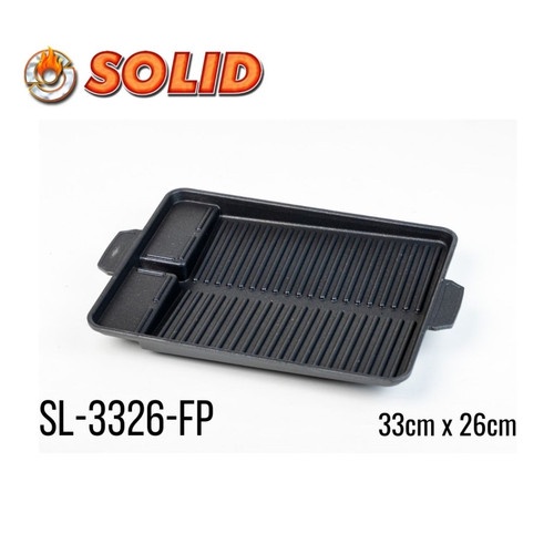 Jual SOLID Panci Panggang Grill Pan Korean BBQ SL 3326FP | Shopee Indonesia