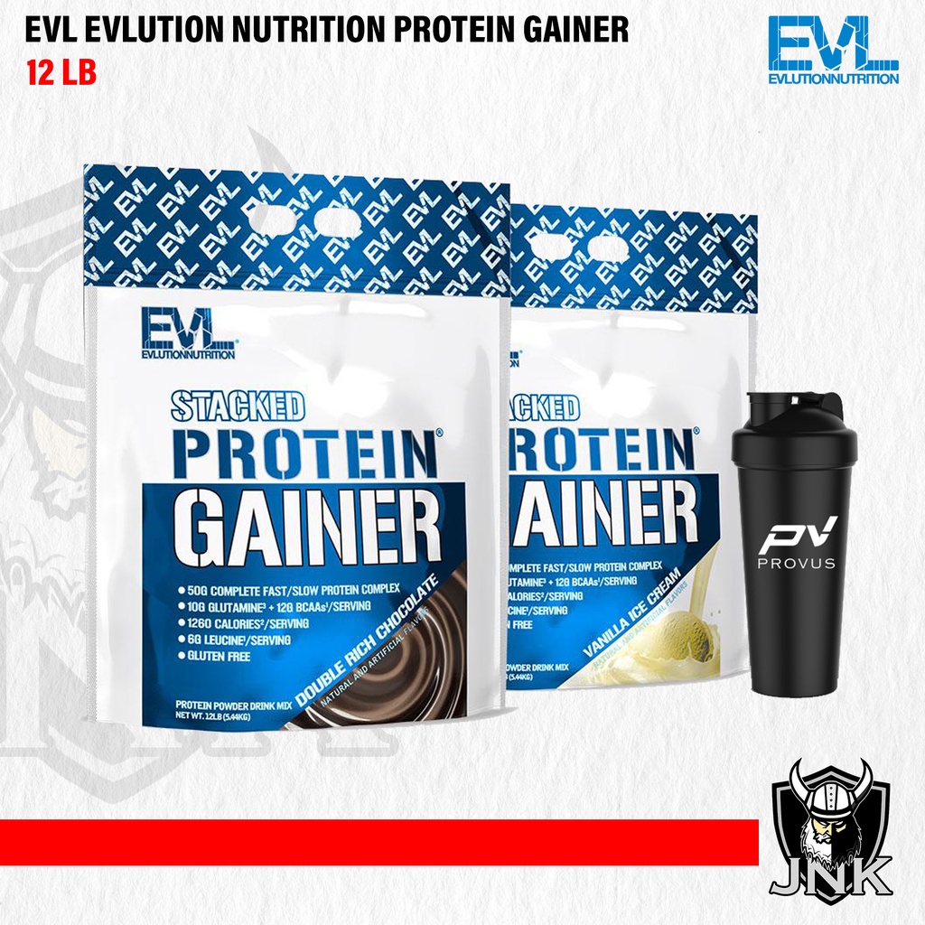 Jual EVL Gainer Evlution Nutrition Stacked Protein Mass Gainer 12 Lbs ...