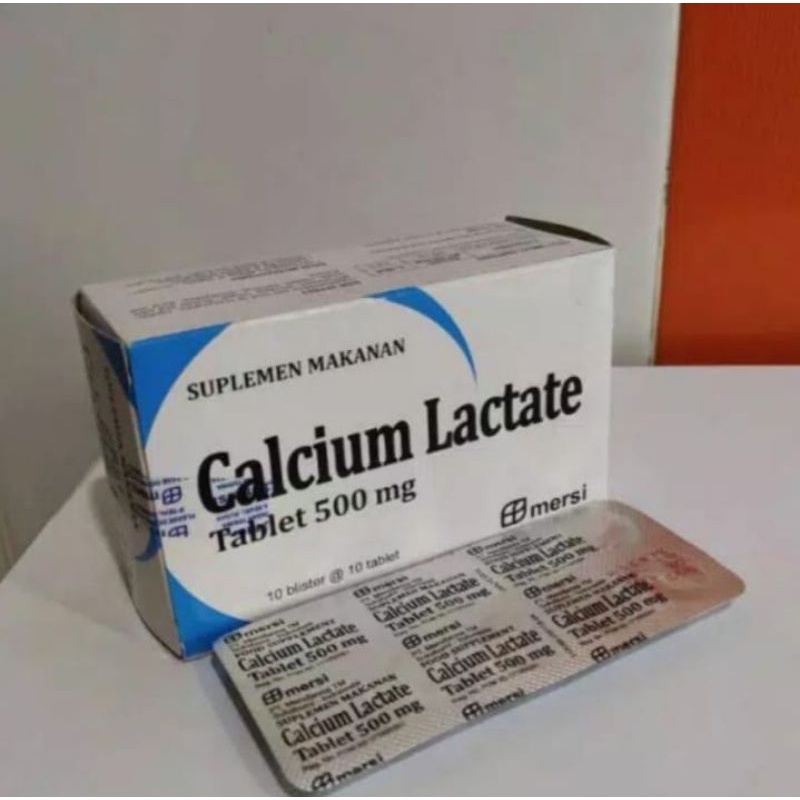 Jual calcium lactate 500mg box isi 100 tablet | Shopee Indonesia