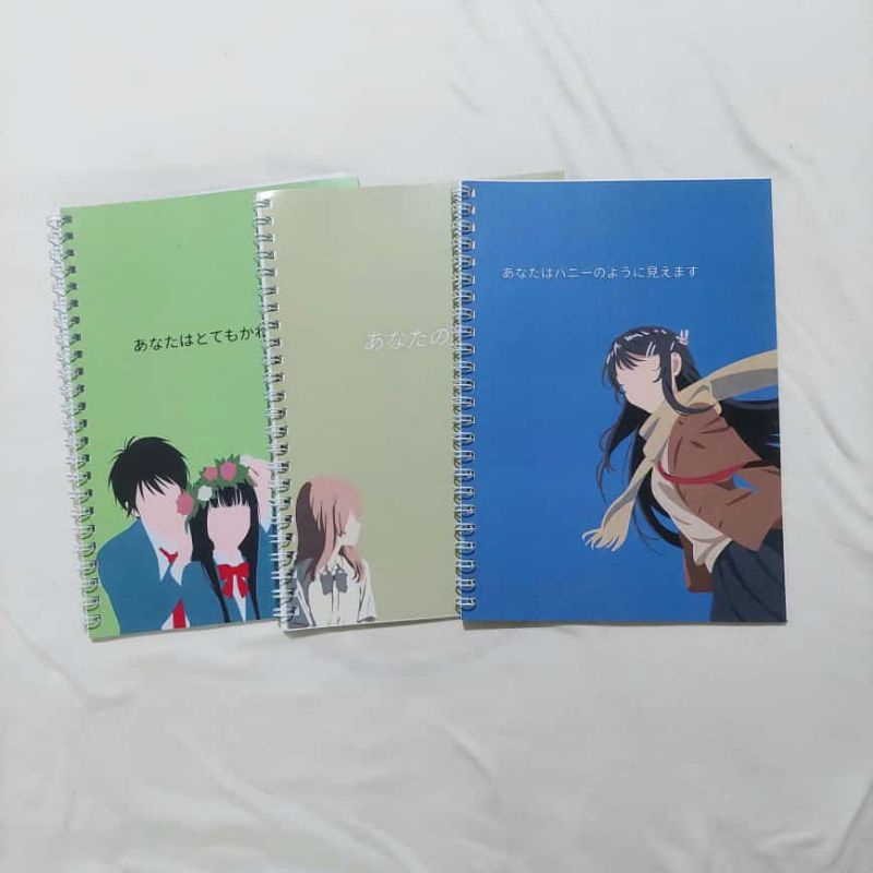 Jual Notebook A5 anime aesthetic buku tulis spiral Kimi ni todoke koe ...