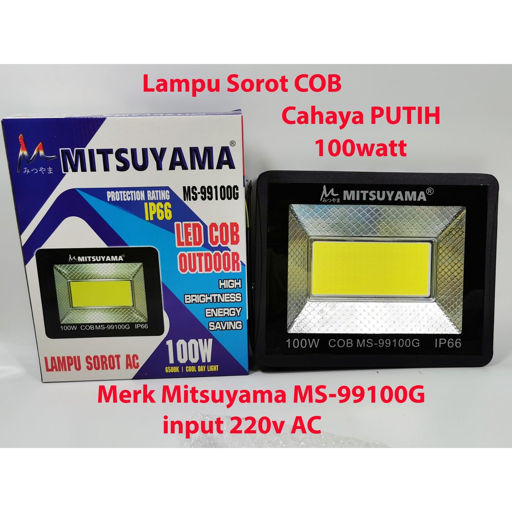 Jual Mitsuyama 220V AC 100w LED COB Floodled IP66 / Lampu Sorot MS-99100 | Shopee Indonesia